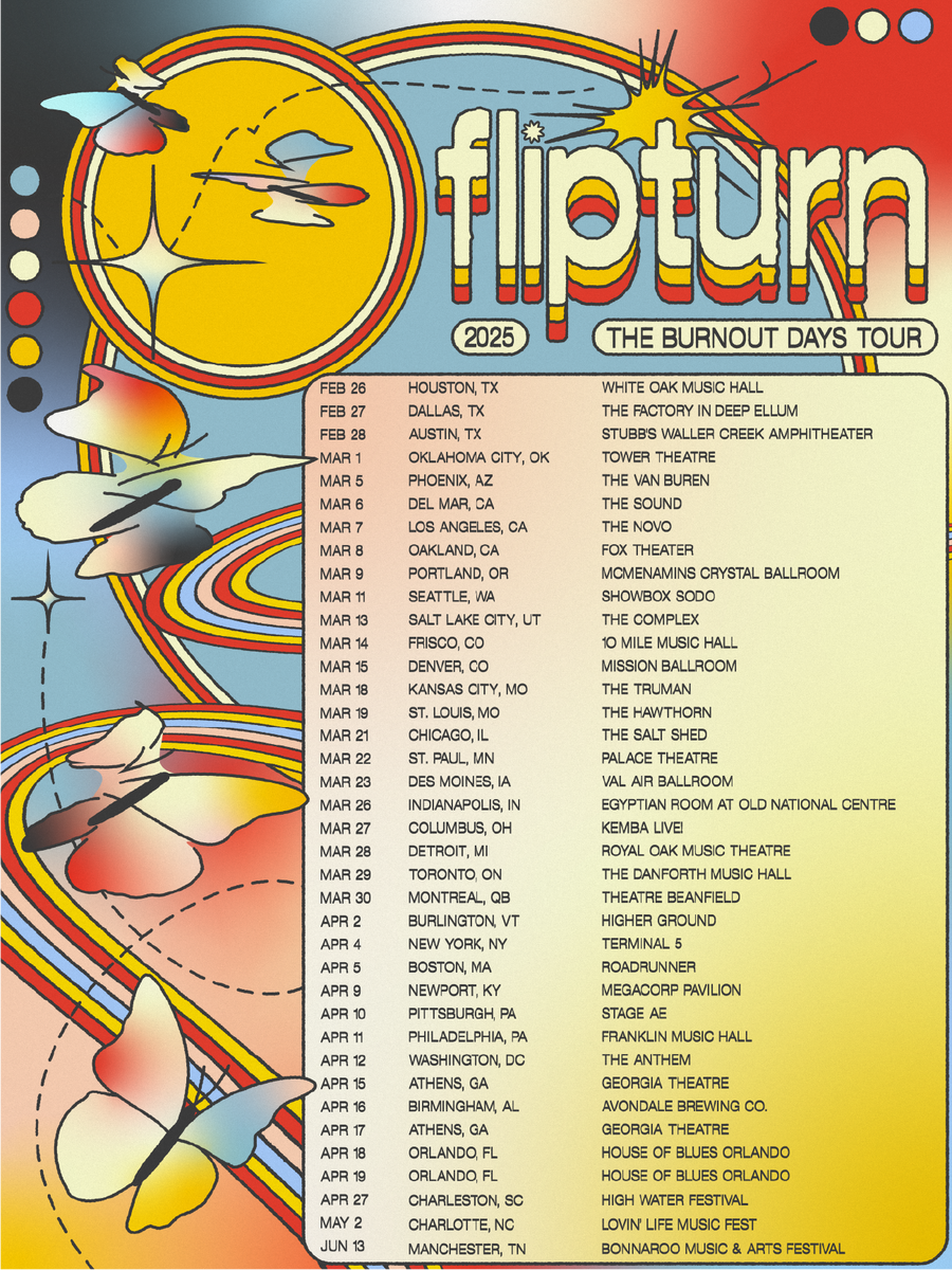 The Burnout Days Spring Tour Poster (Signed/Unsigned) – flipturn